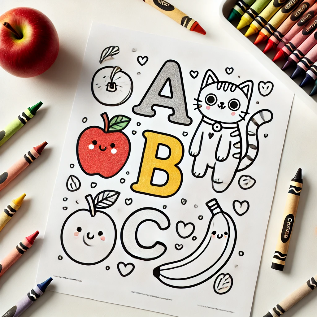 Free Illustrated Alphabet Coloring Pages for Kids - School World Kids