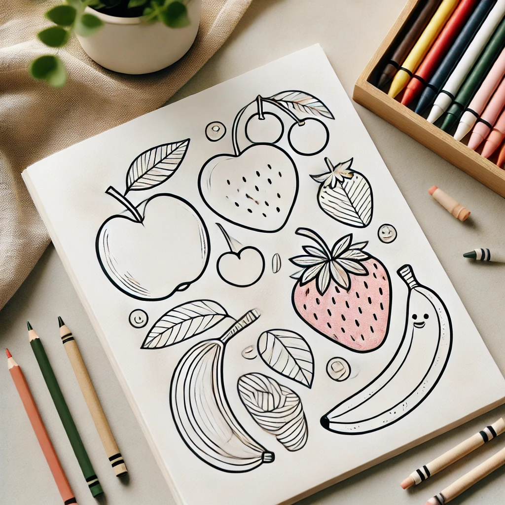 Free Fruit Coloring Book for Kids - School World Kids